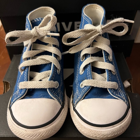Converse | Shoes | Converse Kids Blue Hightop Sneakers | Poshmark